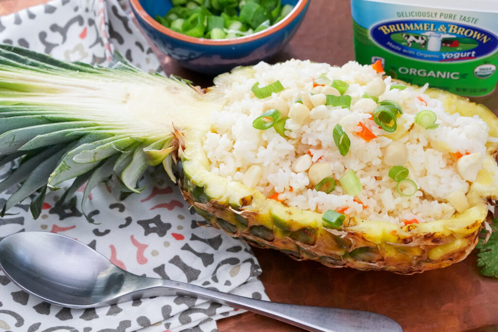Tropical Rice in a Pineapple Bowl | Couple in the Kitchen