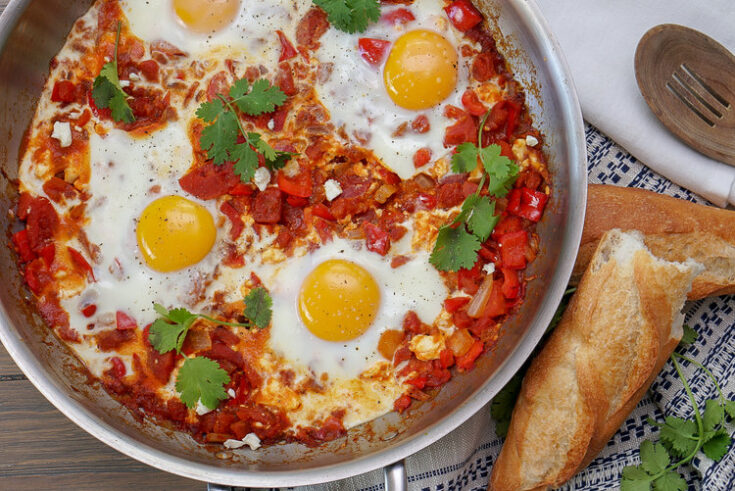 Healthy, Sriracha Shakshuka Recipe | Couple in the Kitchen