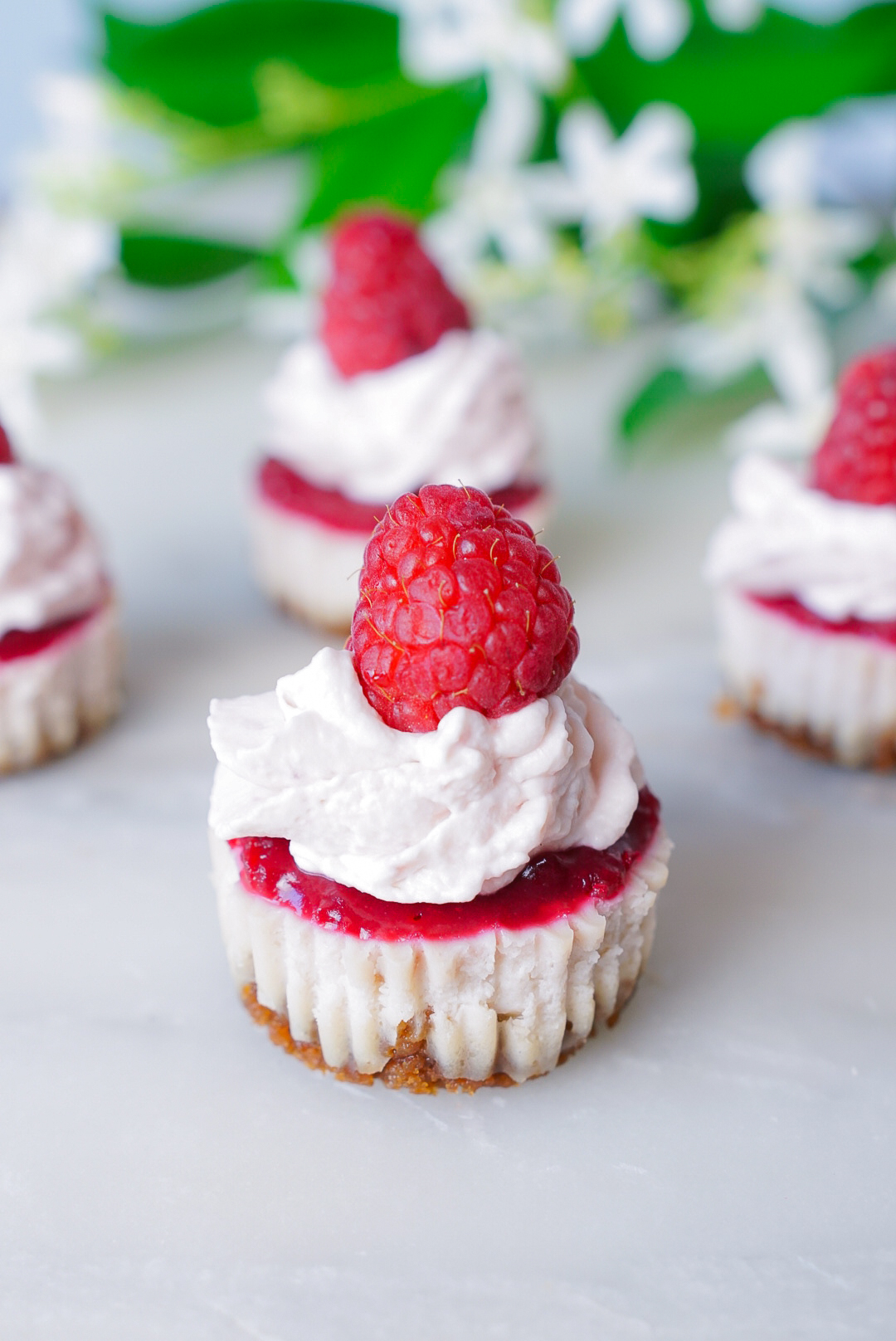 Keto-Friendly Mini Raspberry Cheesecakes | Couple in the Kitchen