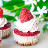 Keto-Friendly Mini Raspberry Cheesecakes | Couple in the Kitchen
