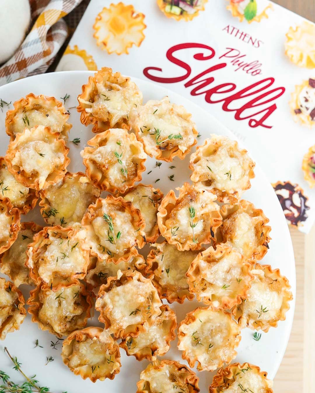 French Onion Tarts in Phyllo Shells | Couple in the Kitchen