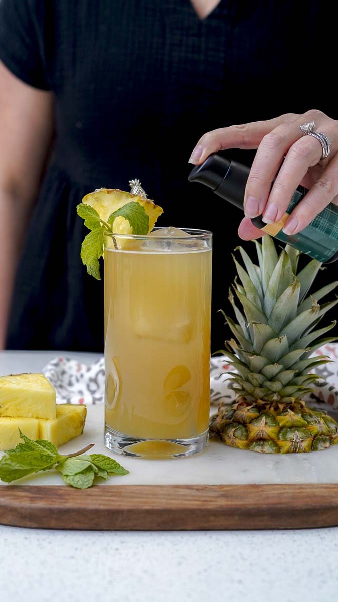 Pineapple Green Tea CBD Mocktail | Couple in the Kitchen