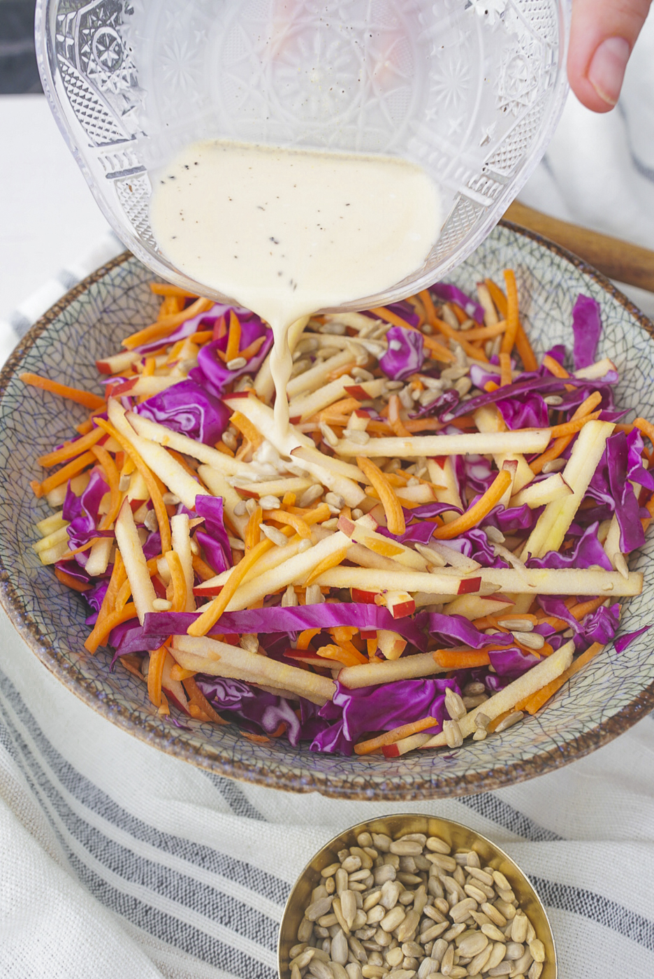 Simple and Healthy Apple Cabbage Slaw Recipe | Couple in the Kitchen