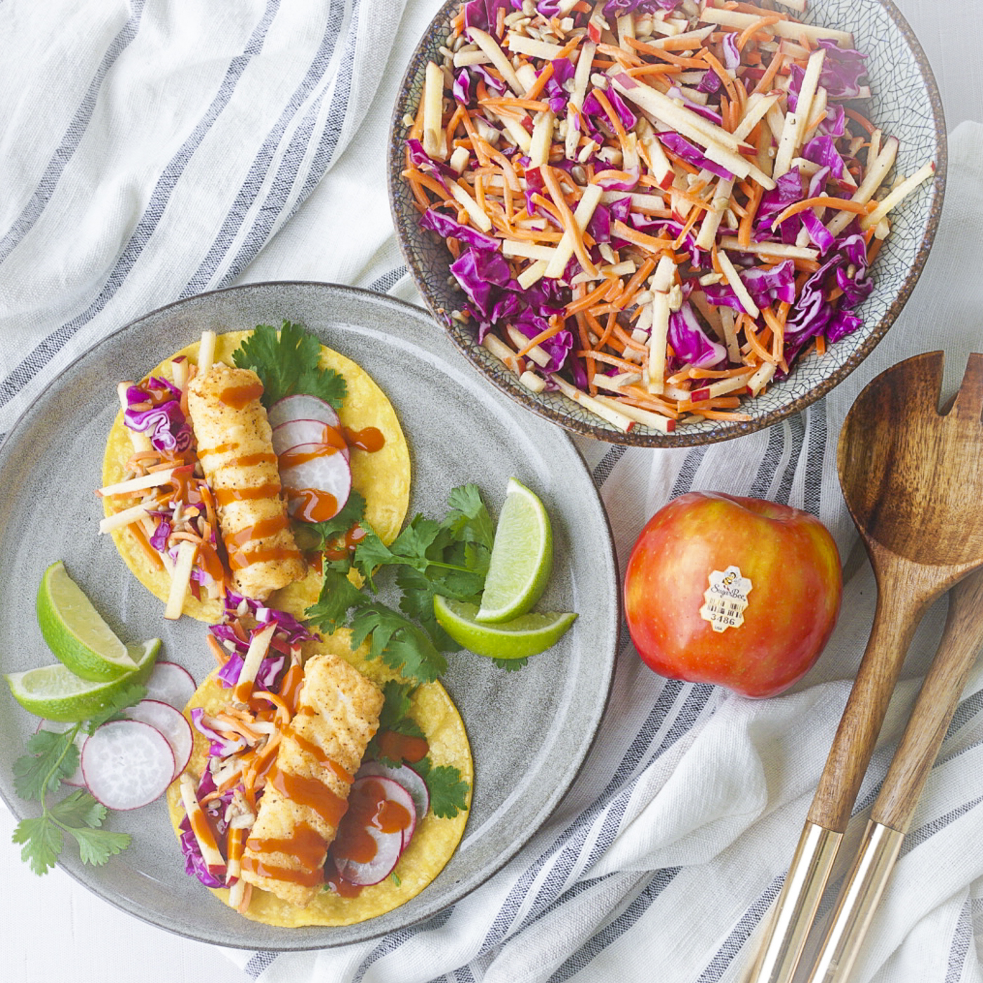 Simple and Healthy Apple Cabbage Slaw Recipe | Couple in the Kitchen