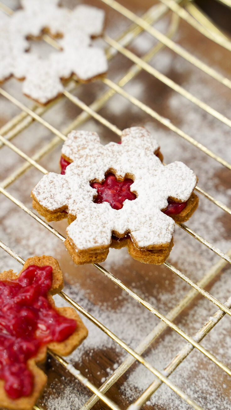 Sugar Free Raspberry Linzer Cookies Recipe | Couple in the Kitchen