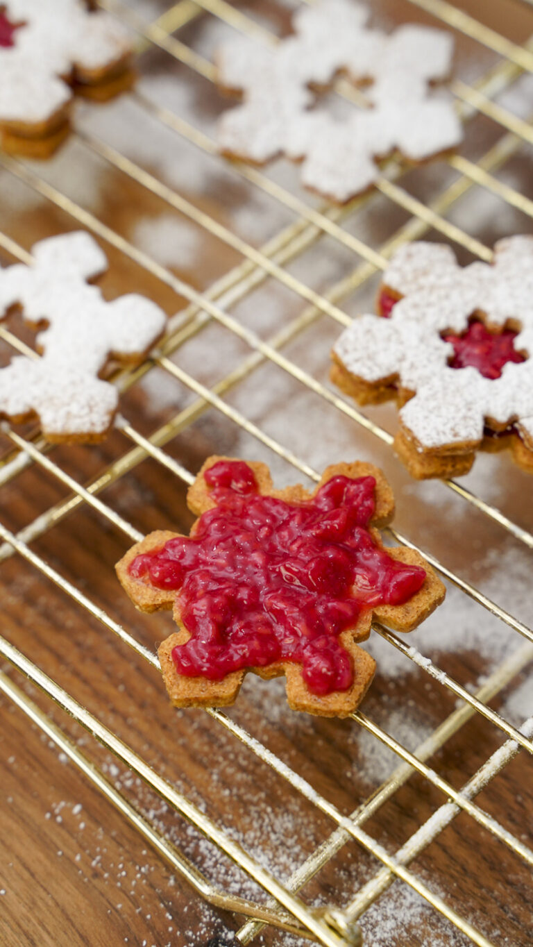 Sugar Free Raspberry Linzer Cookies Recipe | Couple in the Kitchen