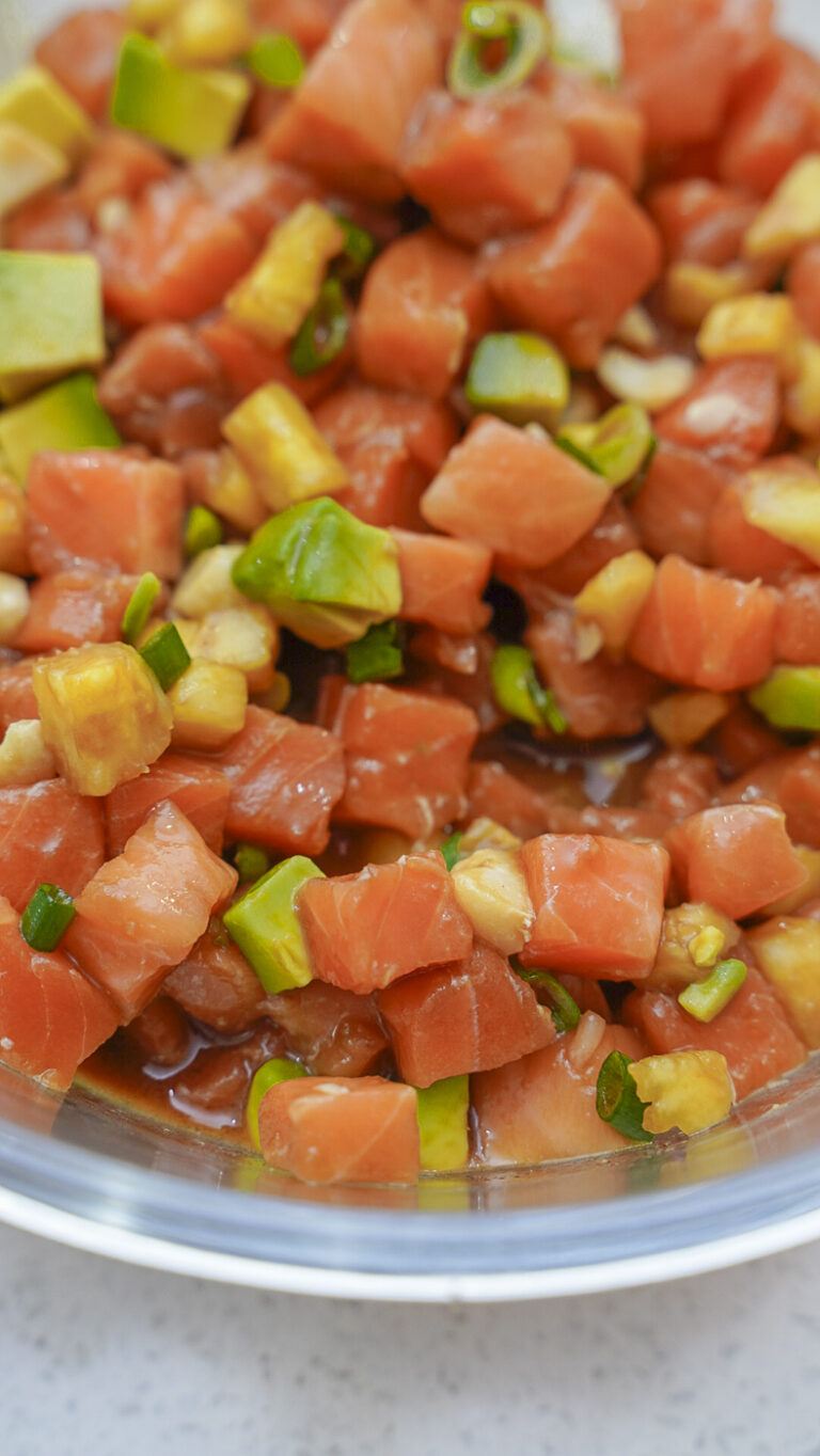 Easy, 10 Minute Hawaiian Salmon Poke Recipe | Couple in the Kitchen