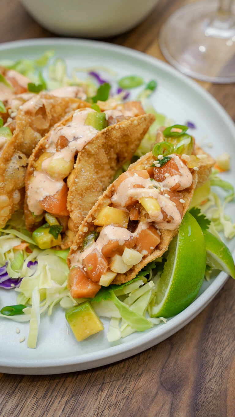 How to Fry Wonton Wrappers for Tacos | Couple in the Kitchen