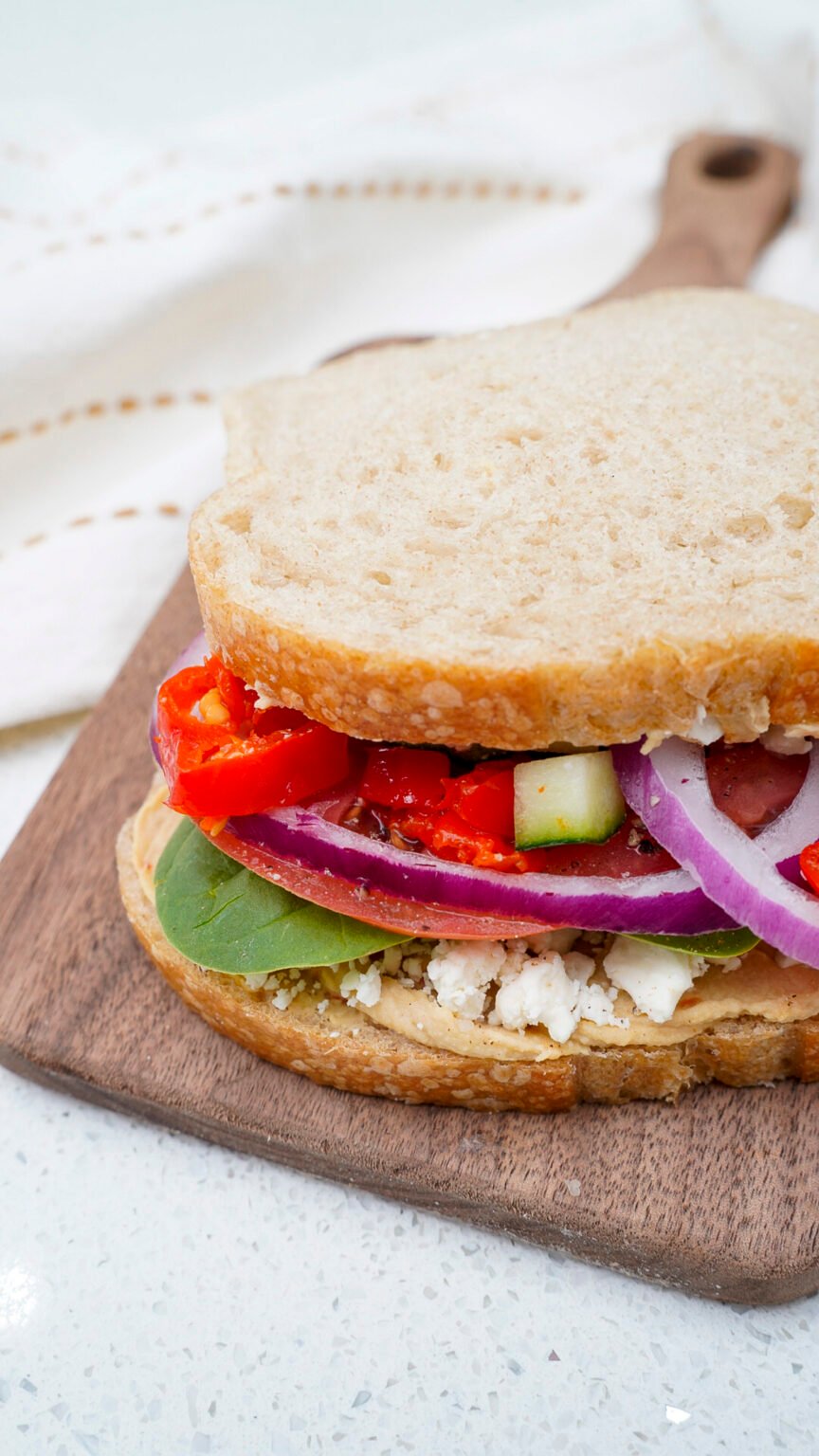 Panera Bread Mediterranean Veggie Sandwich Recipe | Couple in the Kitchen