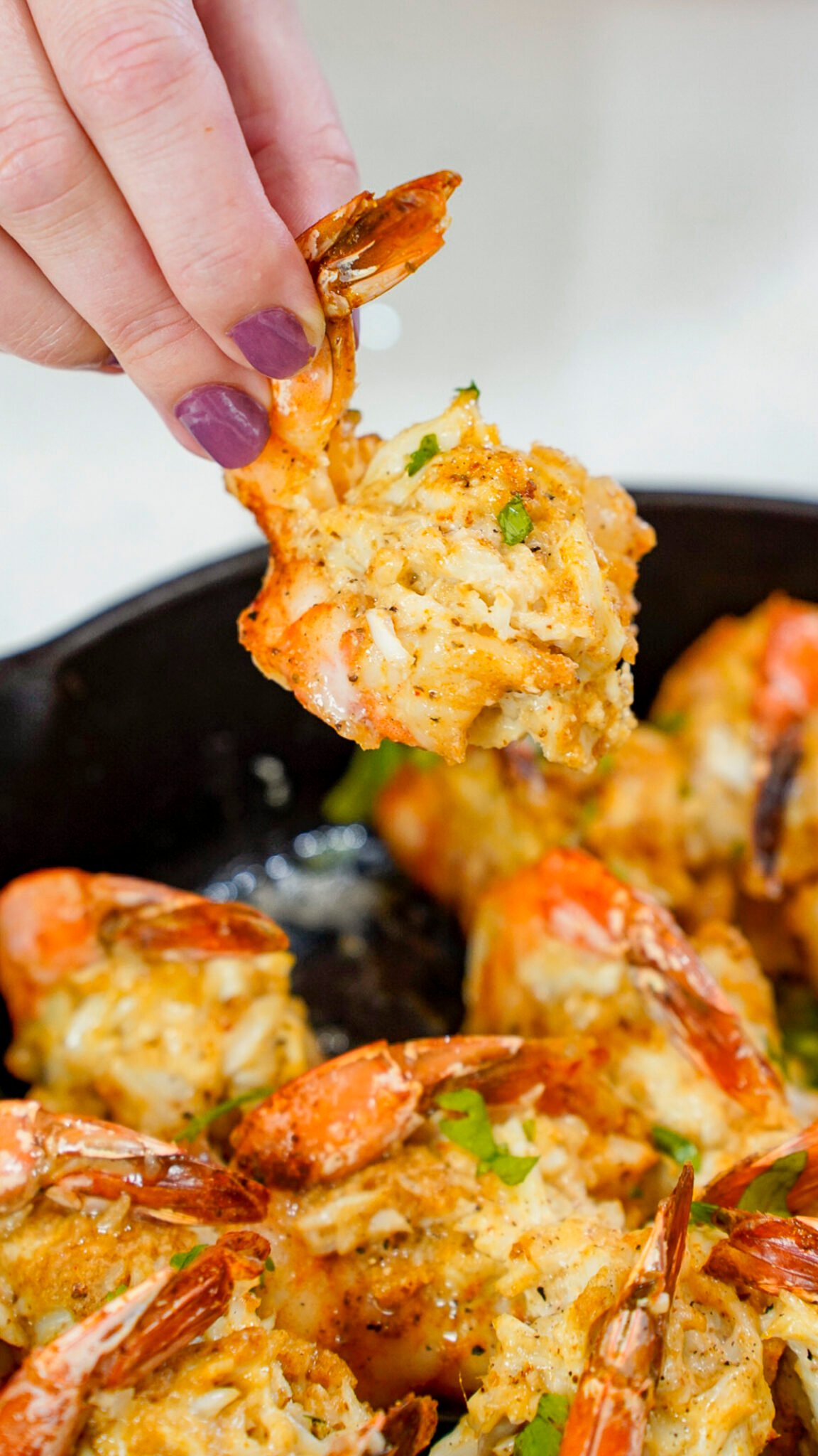 Baked Jumbo Stuffed Shrimp Recipe with Crabmeat | Couple in the Kitchen