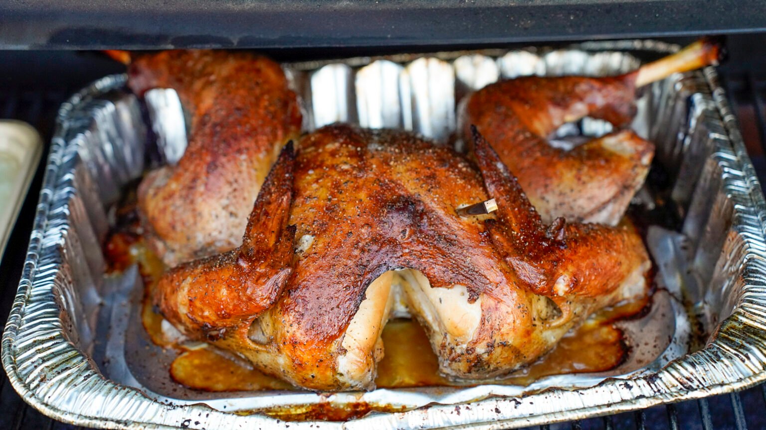 Juicy Smoked Spatchcock Turkey Recipe with Crisp Skin | Couple in the ...